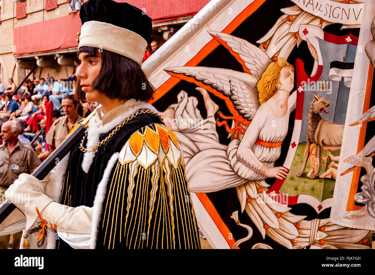 The Corteo Storico (Historical Procession) In The Piazza Del Campo, The ...