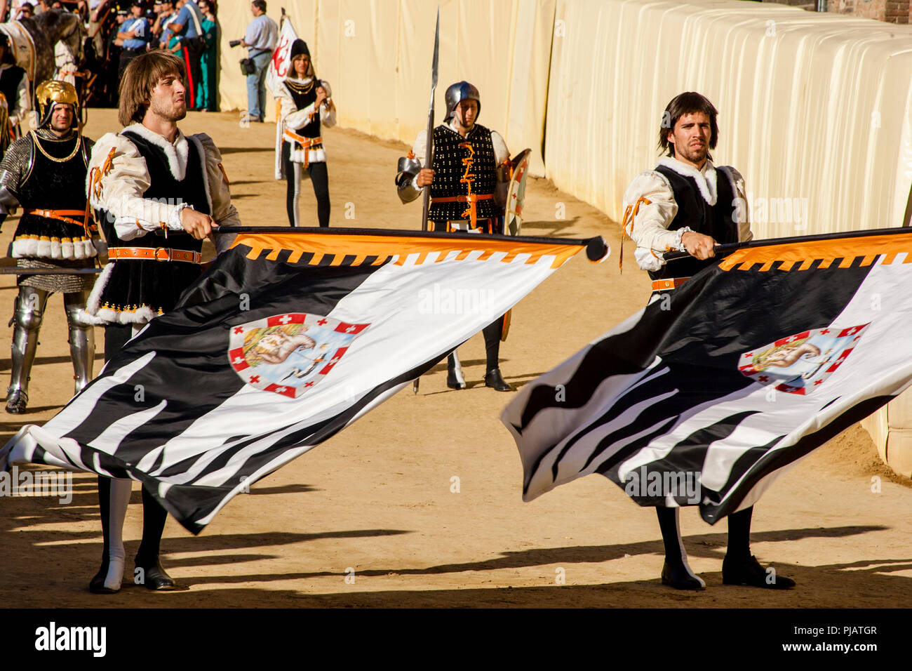 The Corteo Storico (Historical Procession) In The Piazza Del Campo, The ...