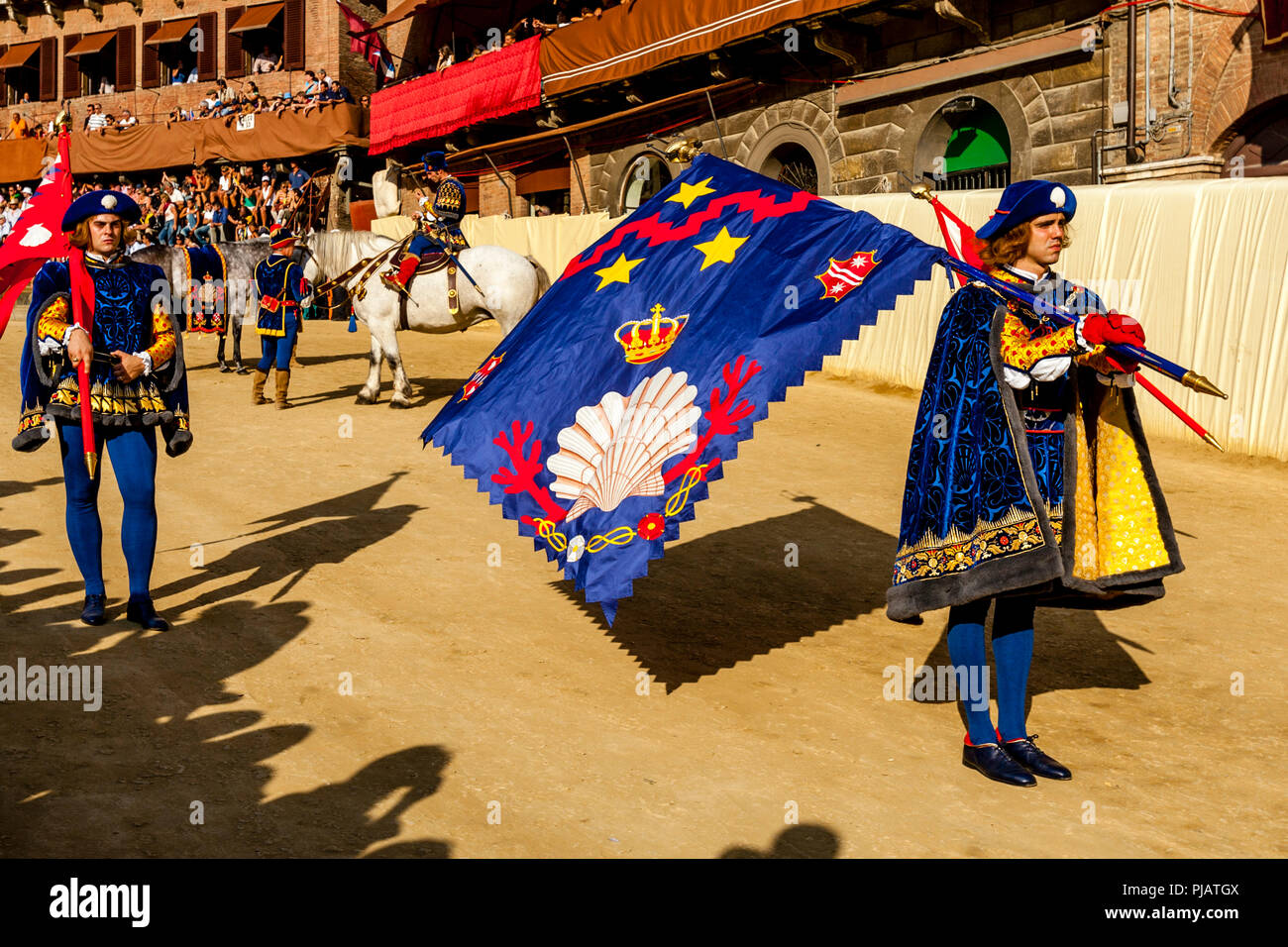 The Corteo Storico (Historical Procession) In The Piazza Del Campo, The ...