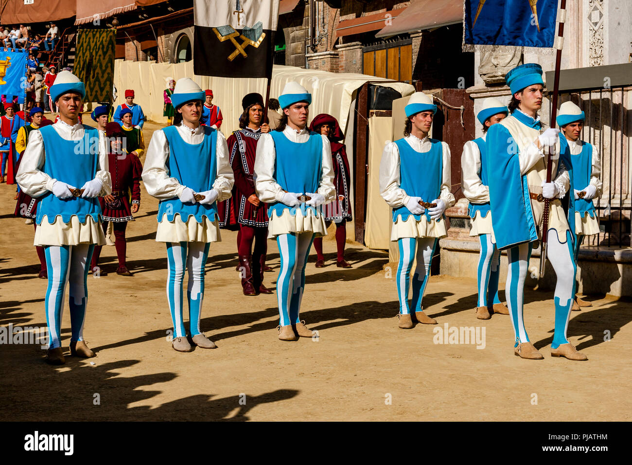 The Corteo Storico (Historical Procession) In The Piazza Del Campo, The ...