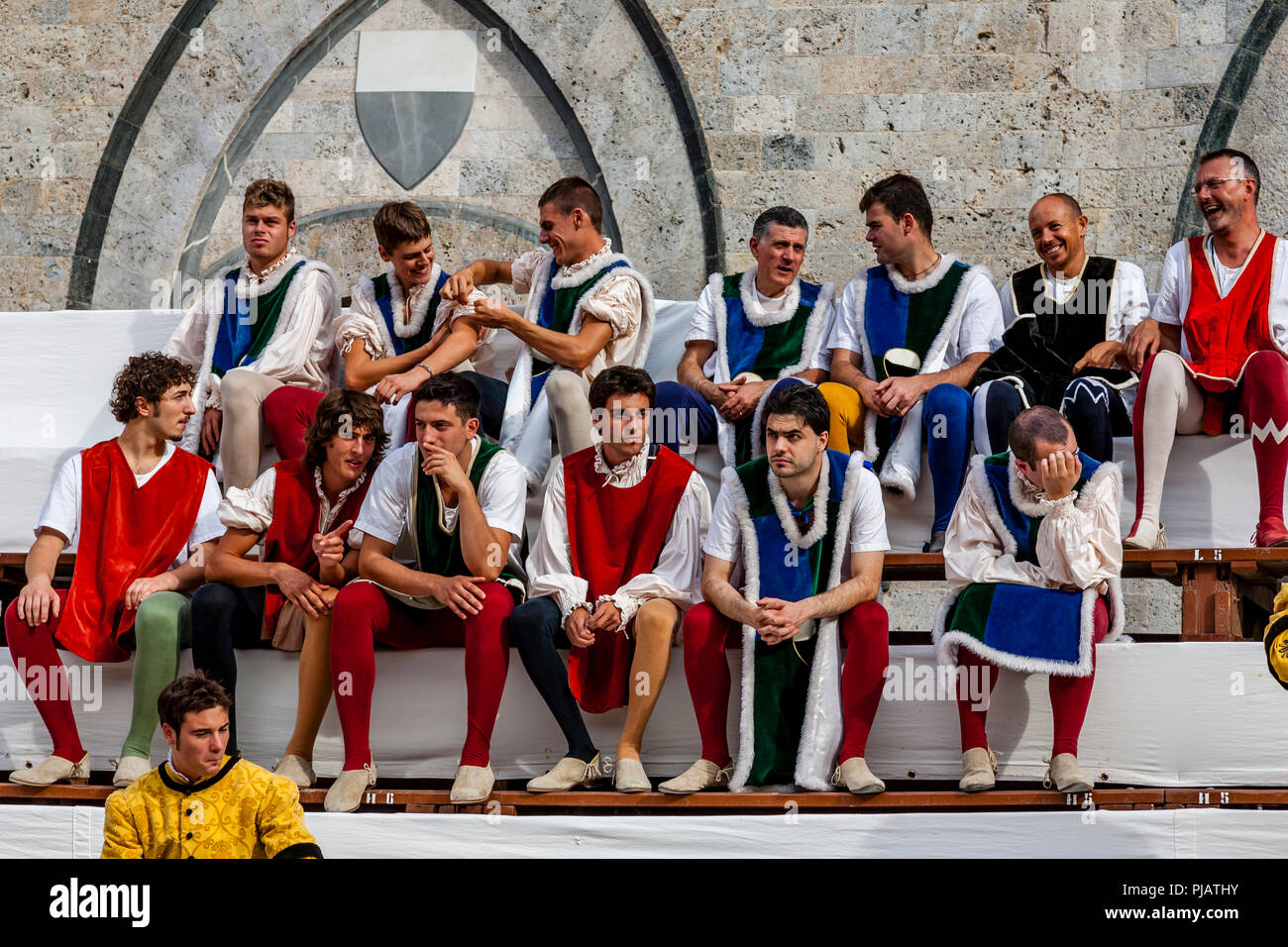 Contradioli (Contrada Members) From The Ten Competing Contradas Take ...