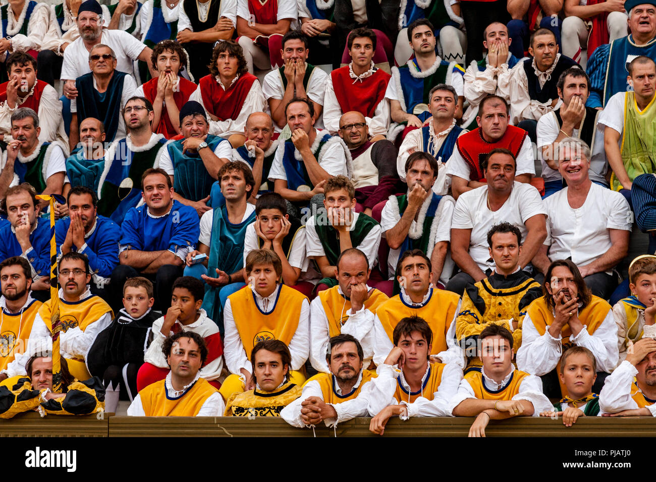 Contradioli (Contrada Members) From The Ten Competing Contradas Take ...