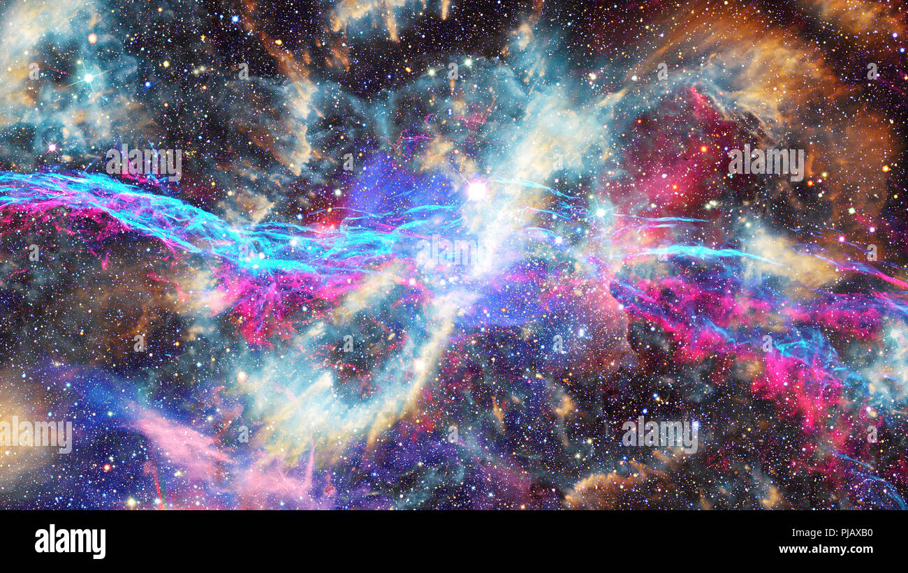 Nebula and stars in outer space. Elements of this image furnished by ...