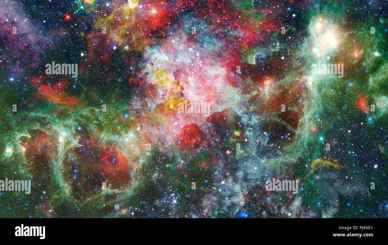 Group of bright massive stars in the nebula. Elements of this image ...
