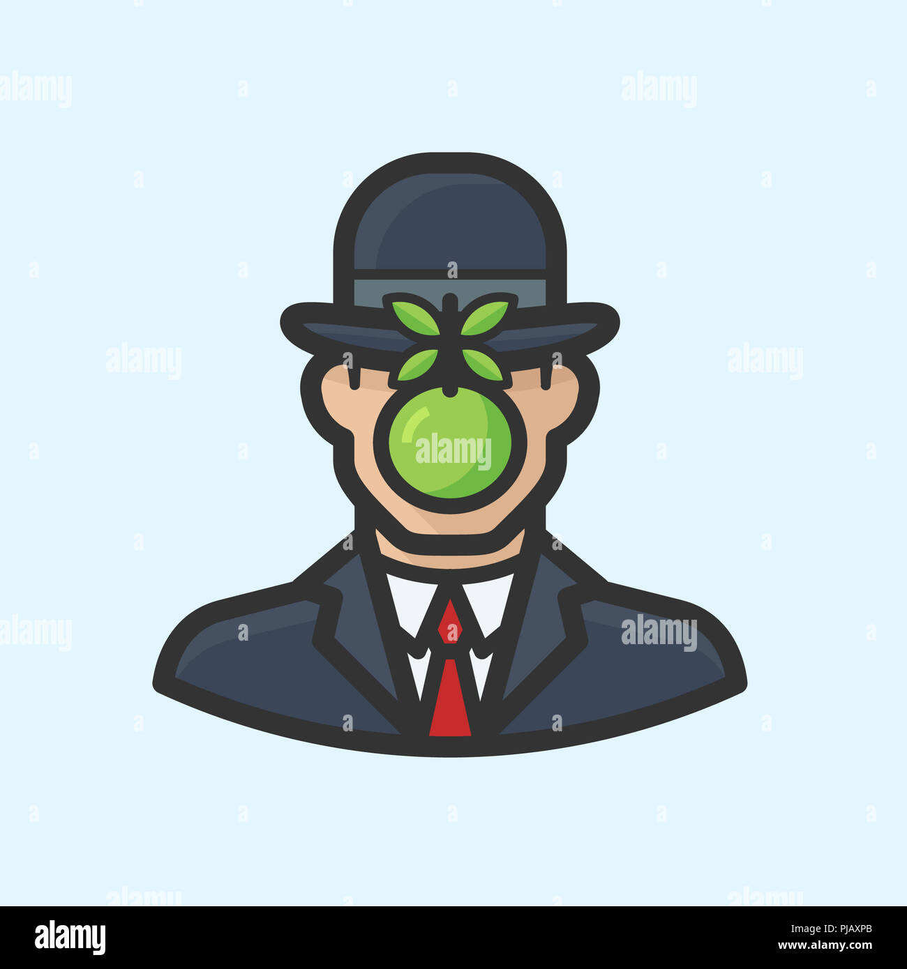 Cartoon man bowler hat hi-res stock photography and images - Alamy
