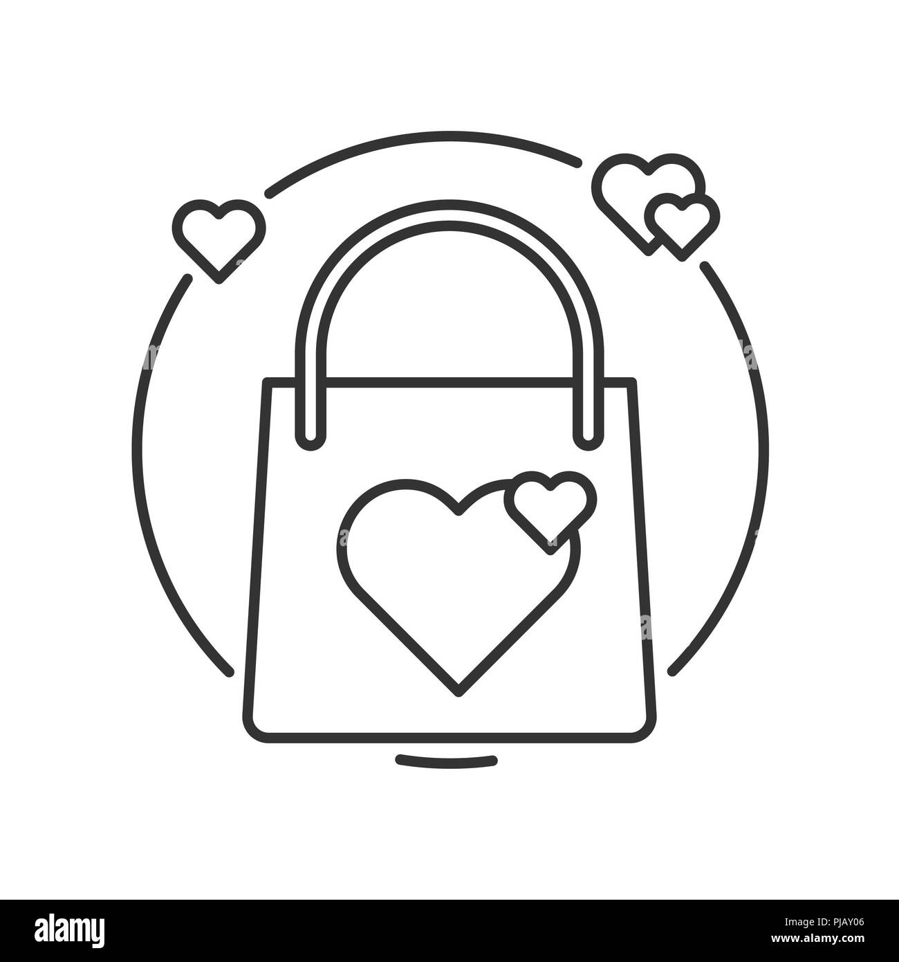 Bag with hearts Stock Photo - Alamy