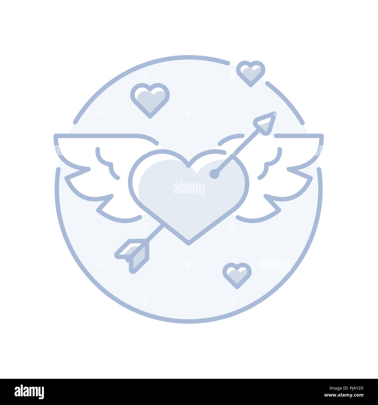 Bow arrow heart hi-res stock photography and images - Alamy