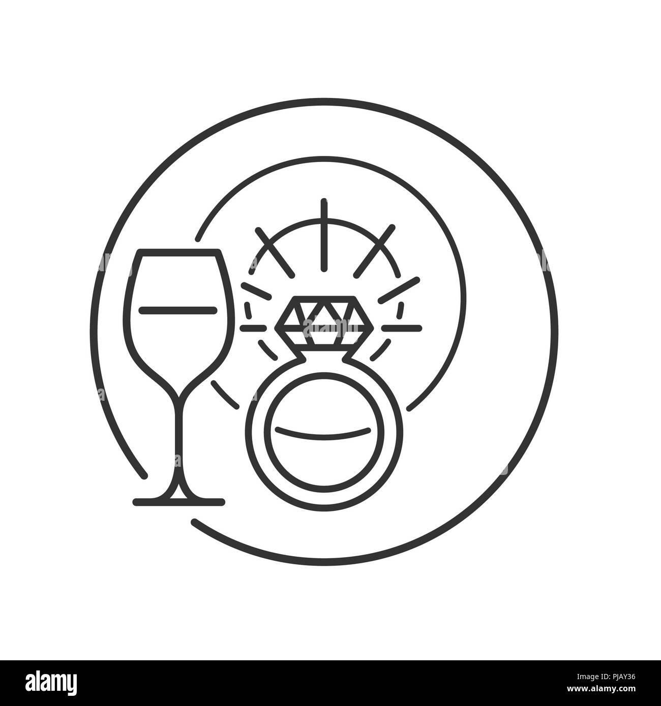 Glass rings Black and White Stock Photos & Images - Alamy