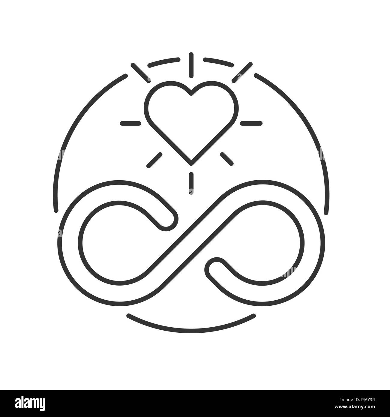 Heart and eternity symbol Stock Photo - Alamy