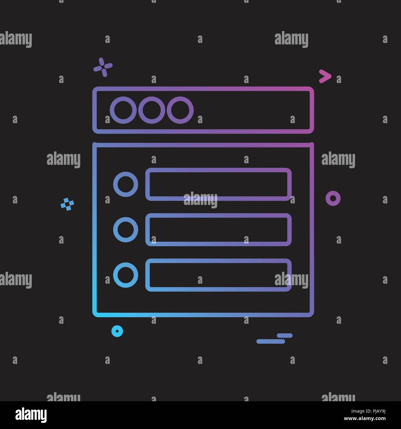 Web layouts icon design vector Stock Vector Image & Art - Alamy