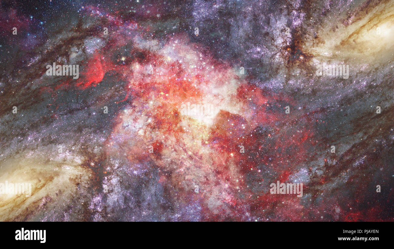 Nebula gas cloud in deep outer space. Education background. Elements of ...