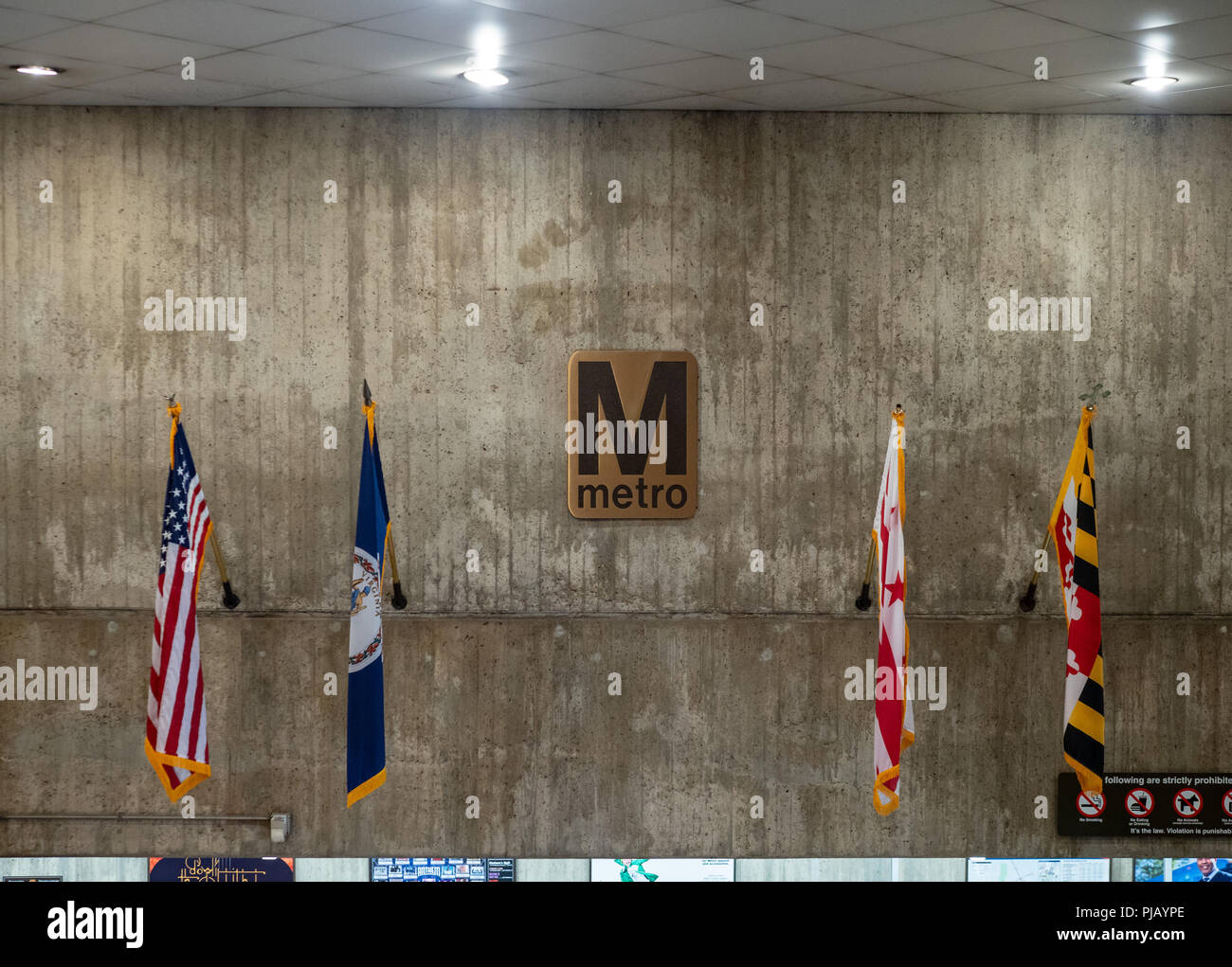WMATA Metro system logo with US, Virginia, Maryland, DC flags Stock ...