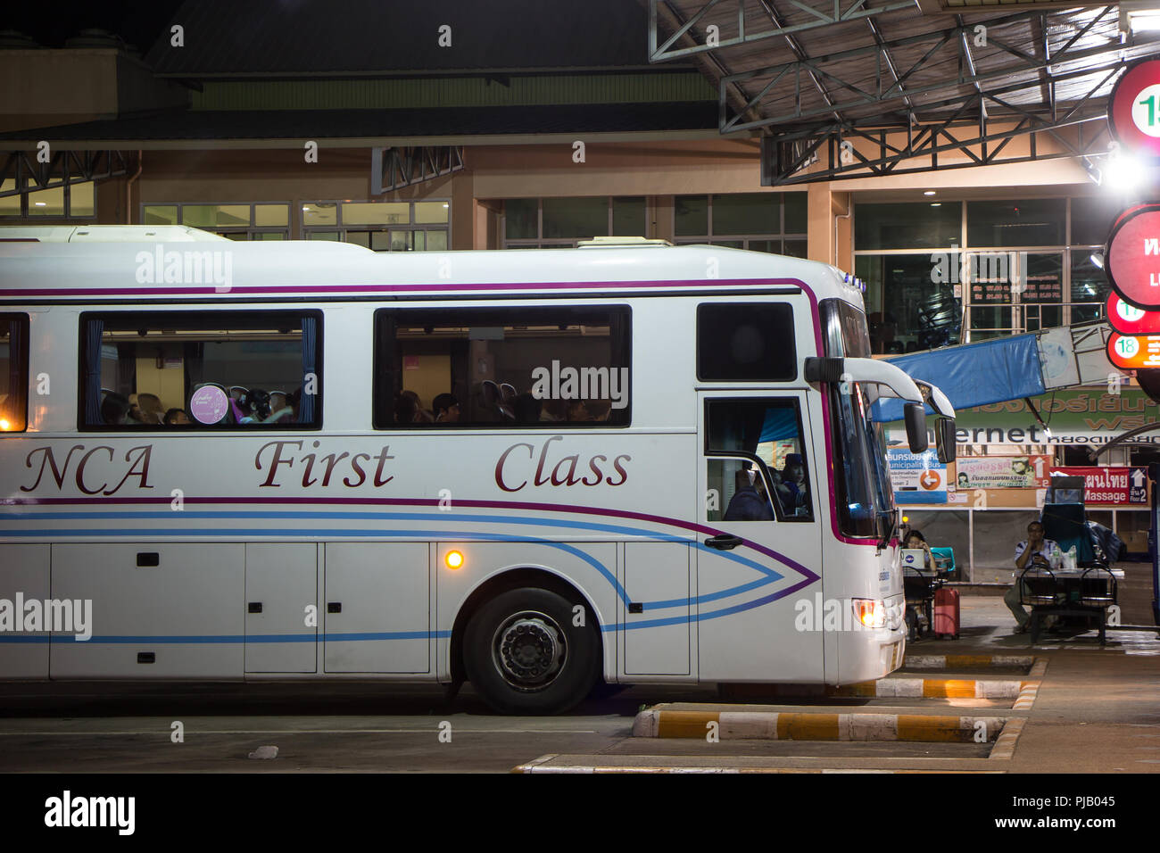 Chiangmai, Thailand - September 5 2018: Mercedes benz bus of Nakhonchai ...