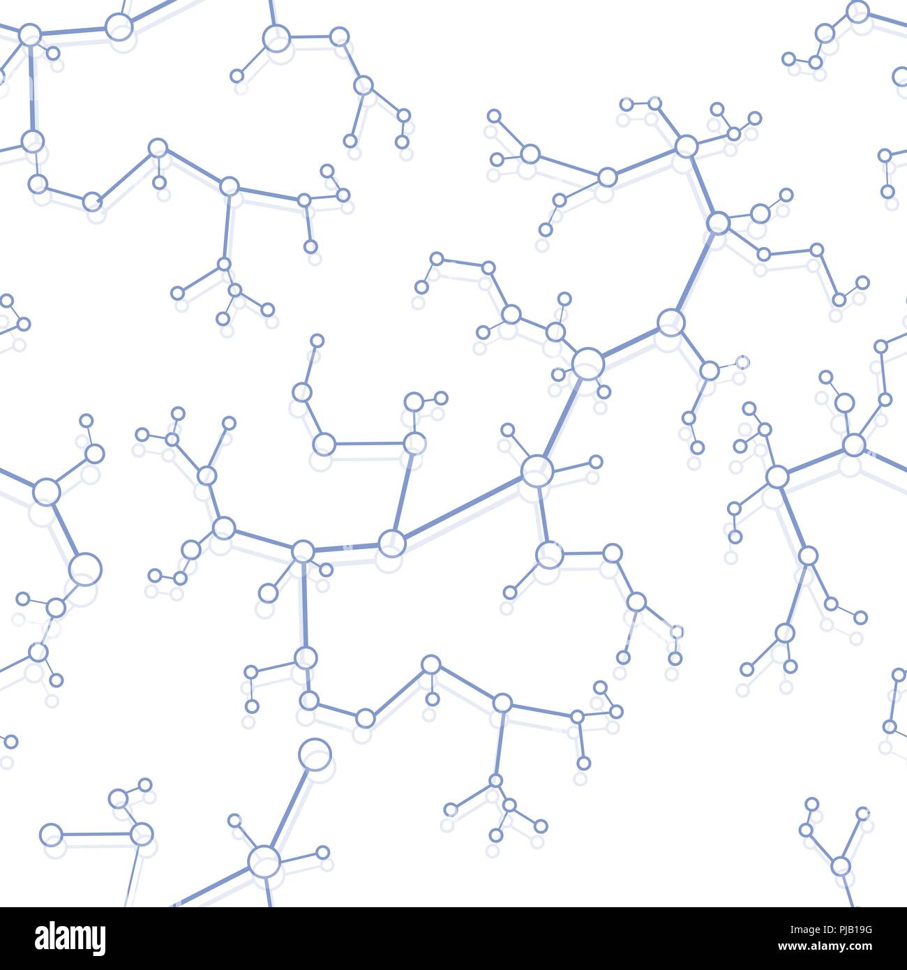 Seamless pattern with structures of molecules and communication ...