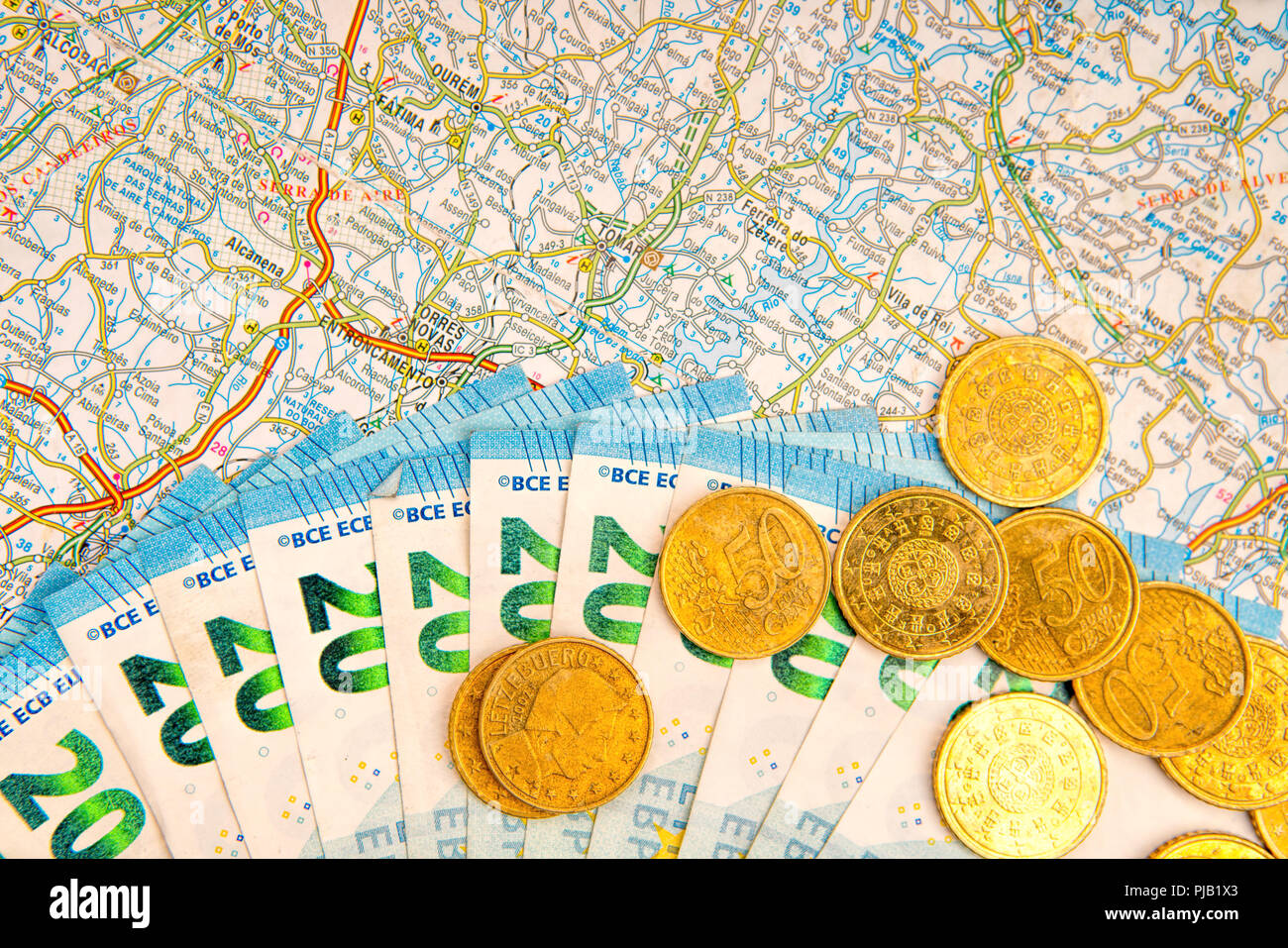 Closeup of a map hi-res stock photography and images - Alamy