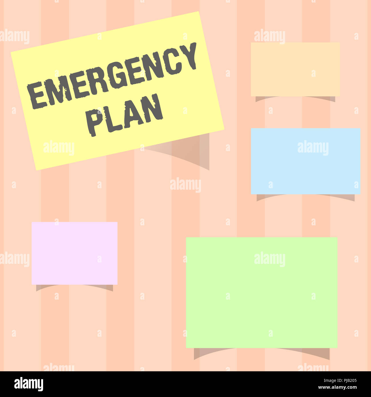 Handwriting text Emergency Plan. Concept meaning Procedures for ...