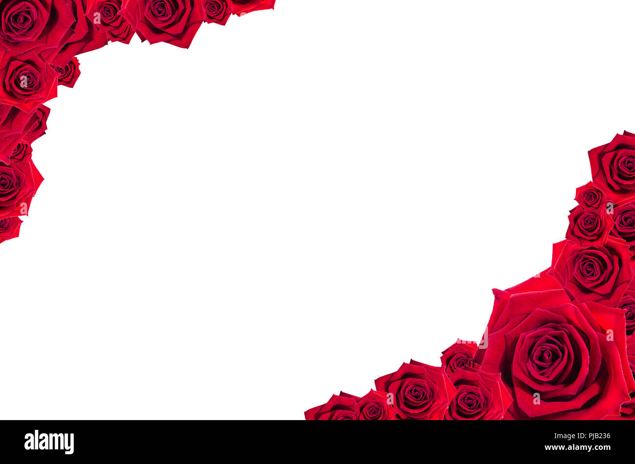 Horizontal frame of red roses Stock Photo - Alamy