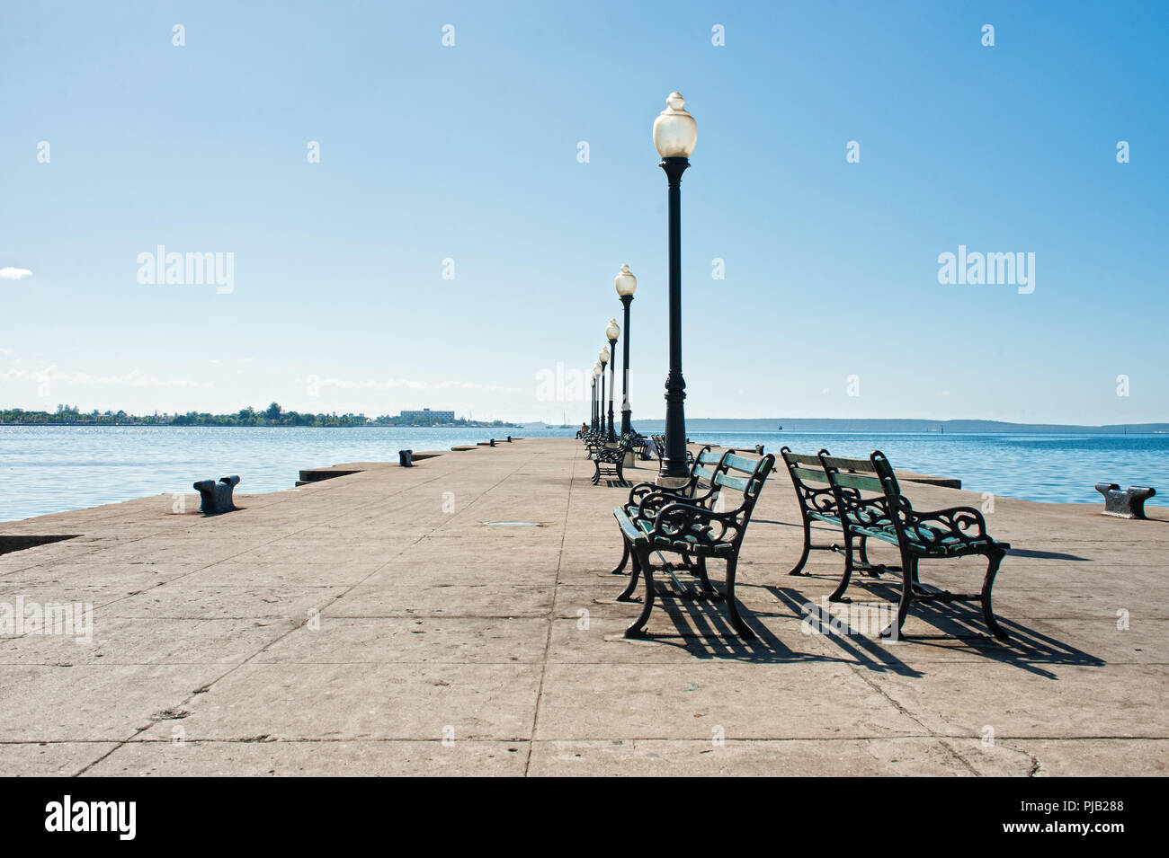 A dock in cienfuegos bay, cuba Stock Photo - Alamy