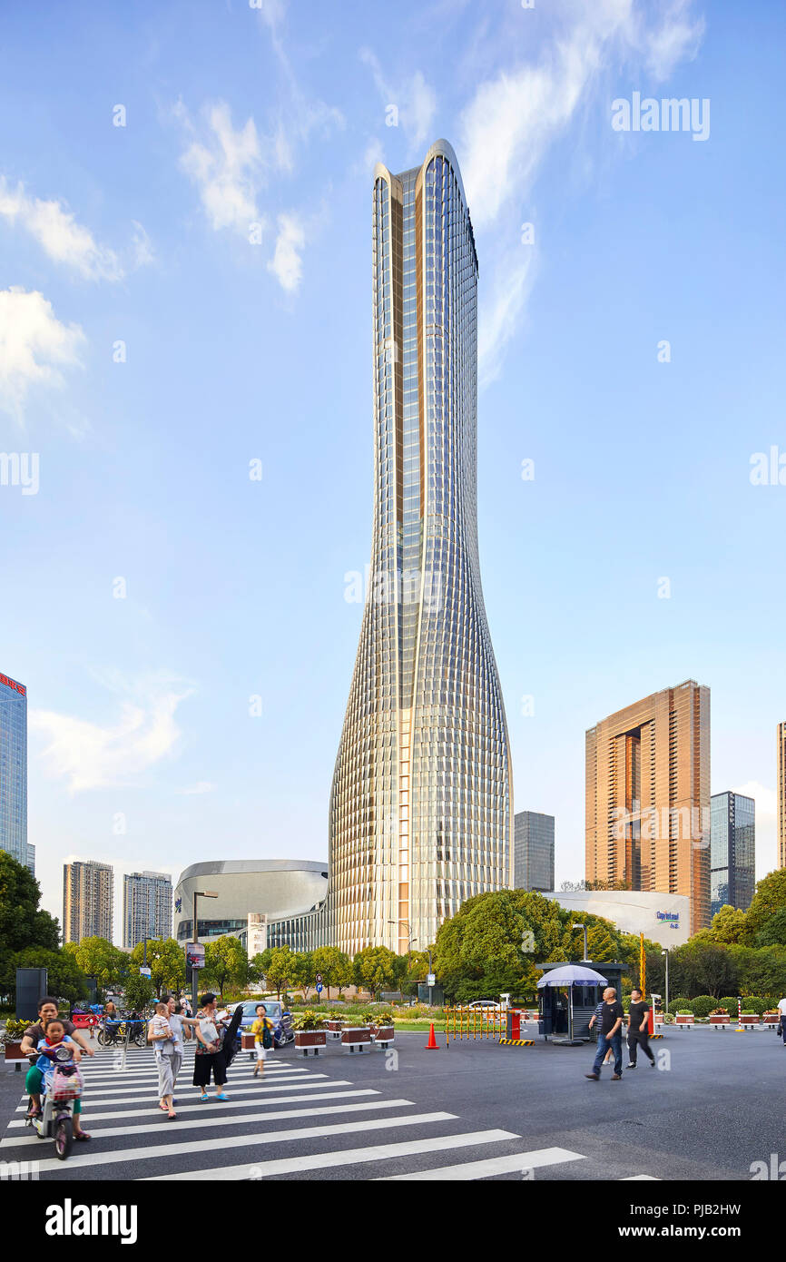 Exterior view. Raffles City Hangzhou, Hangzhou, China. Architect ...