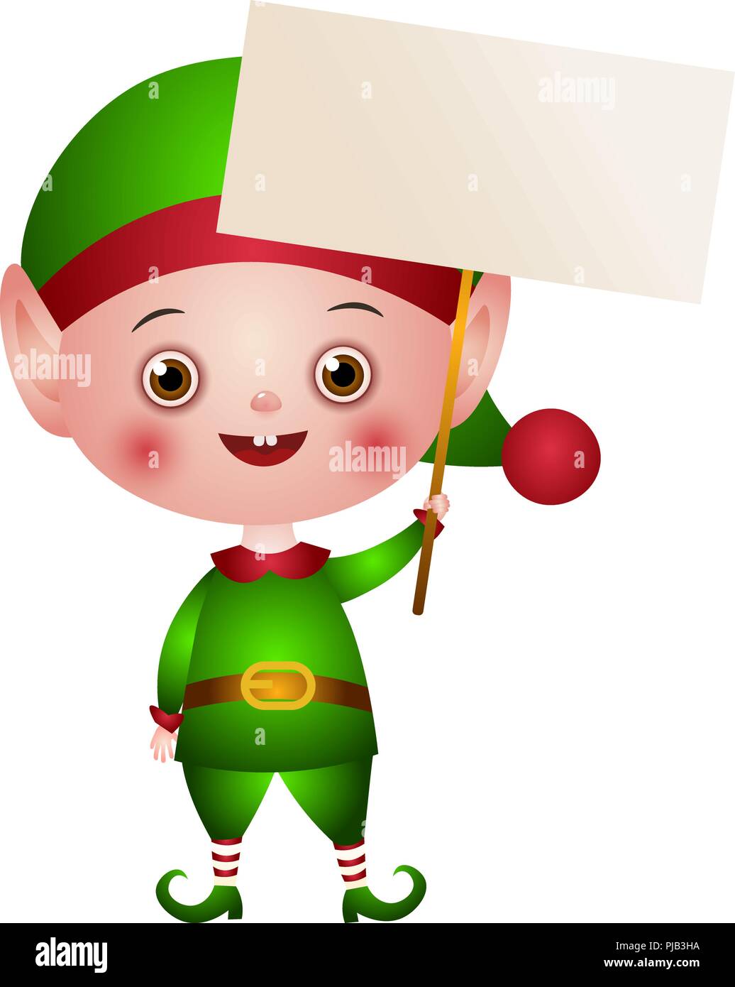 Illustration of the character. Christmas cute elf Stock Vector Image ...