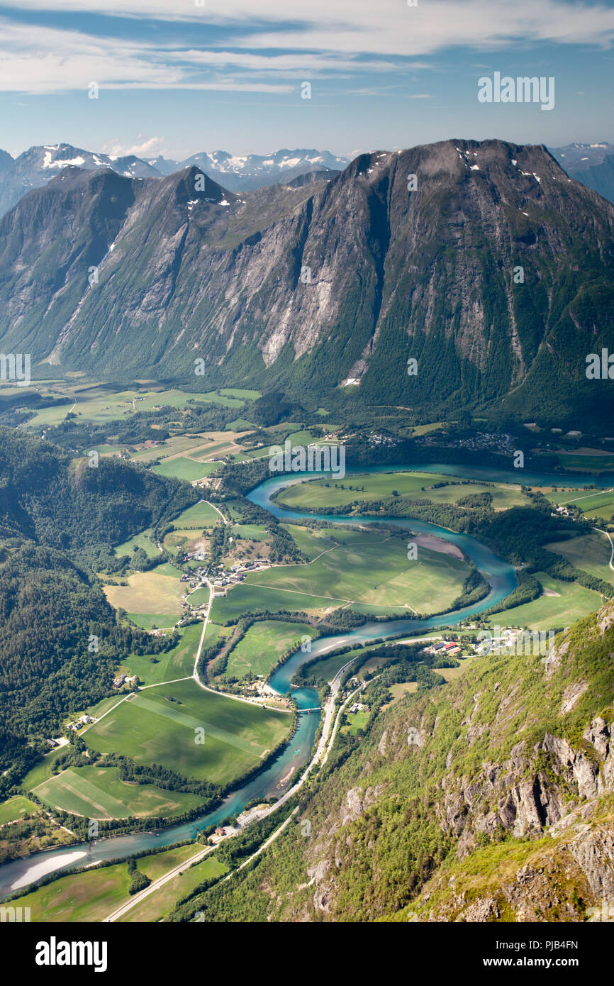 Romsdalen Valley and Rauma River Stock Photo - Alamy