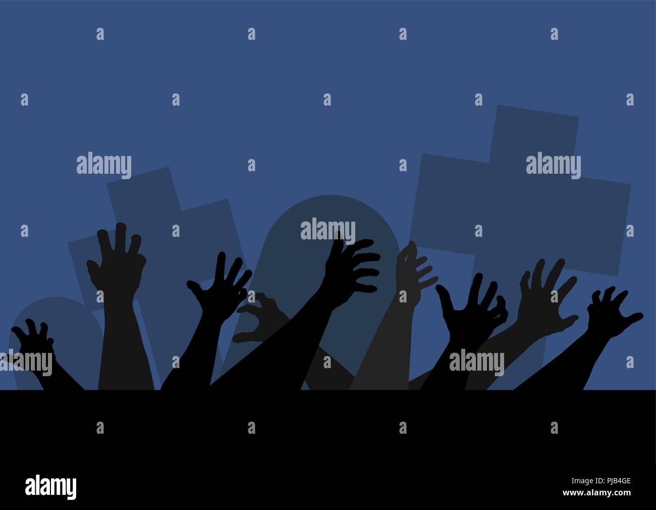 Creepy halloween horror hands Stock Vector Images - Alamy