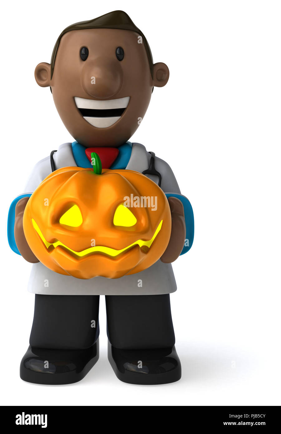 Fun doctor - 3D Illustration Stock Photo - Alamy