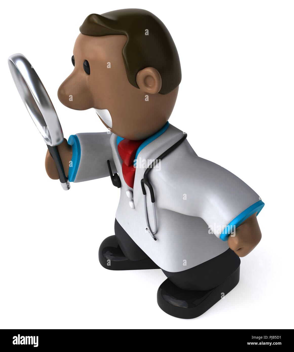 Fun doctor - 3D Illustration Stock Photo - Alamy