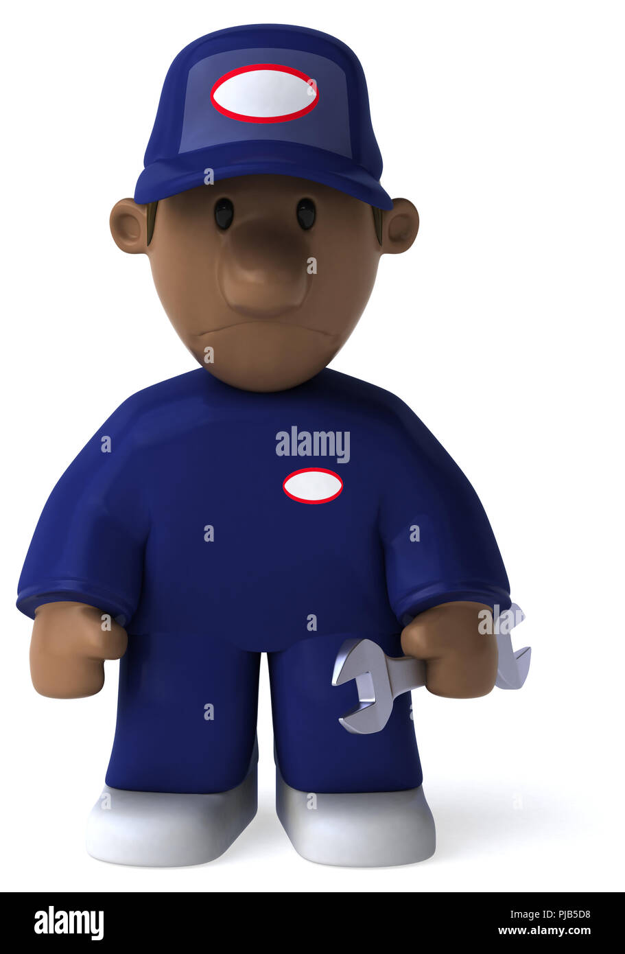 Fun mechanic - 3D Illustration Stock Photo - Alamy