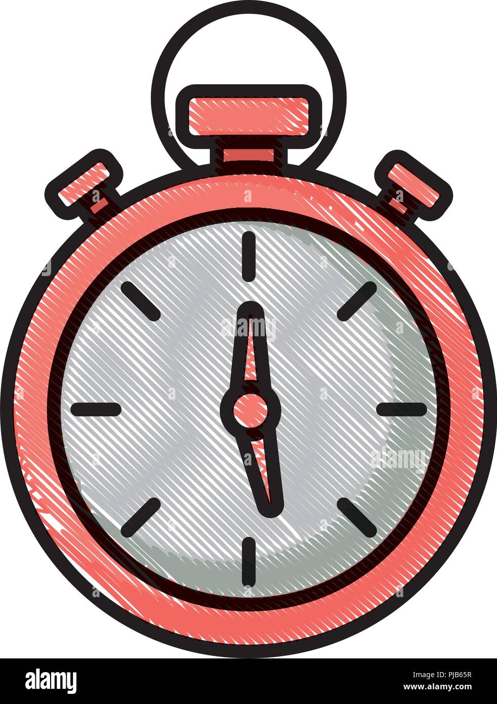 chronometer device icon over white background, vector illustration ...