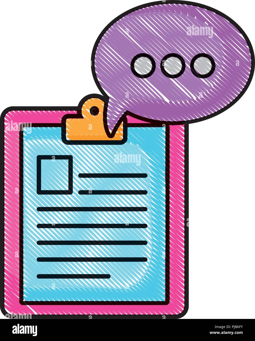 report table and speech bubble over white background, vector ...