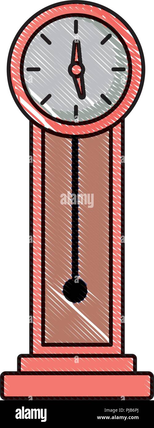 antique clock icon over white background, vector illustration Stock ...