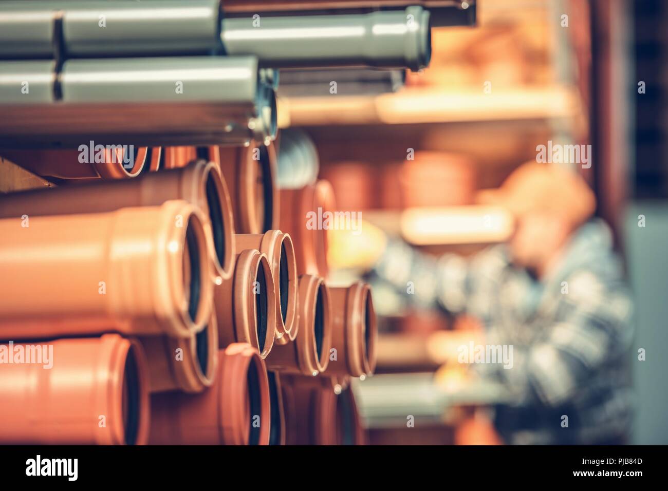 Construction Plastic Pipes. Building Residential Sanitary Pipeline ...