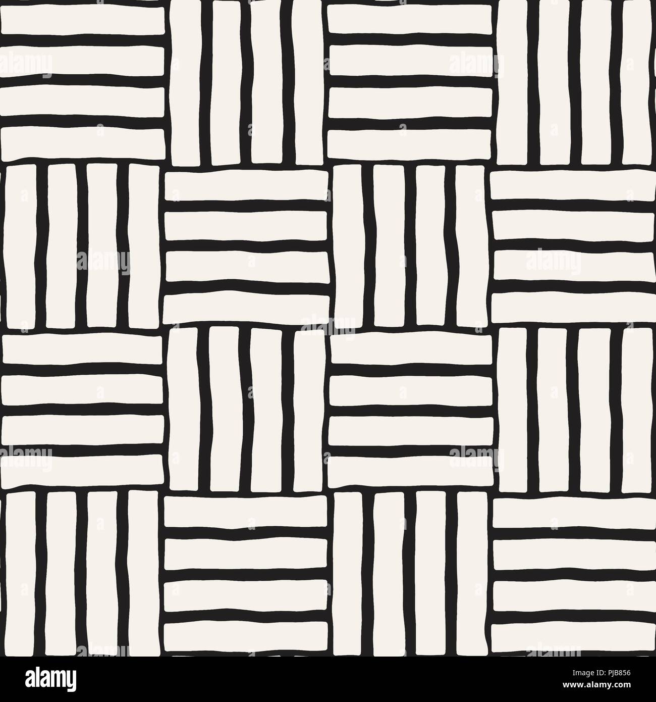 Hand drawn seamless repeating pattern with lines tiling. Grungy ...