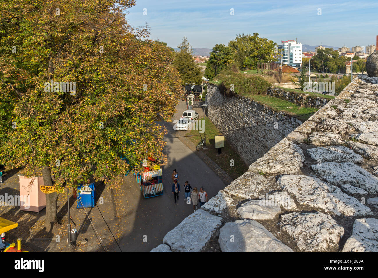 NIS, SERBIA- OCTOBER 21, 2017: Panoramic view of City of Nis from ...