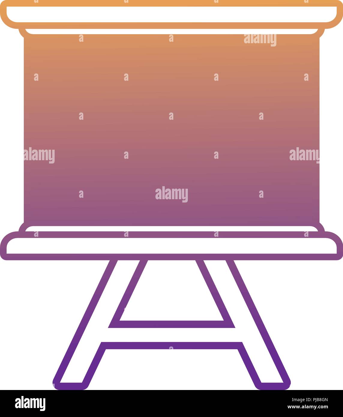 presentation board over white background, vector illustration Stock ...