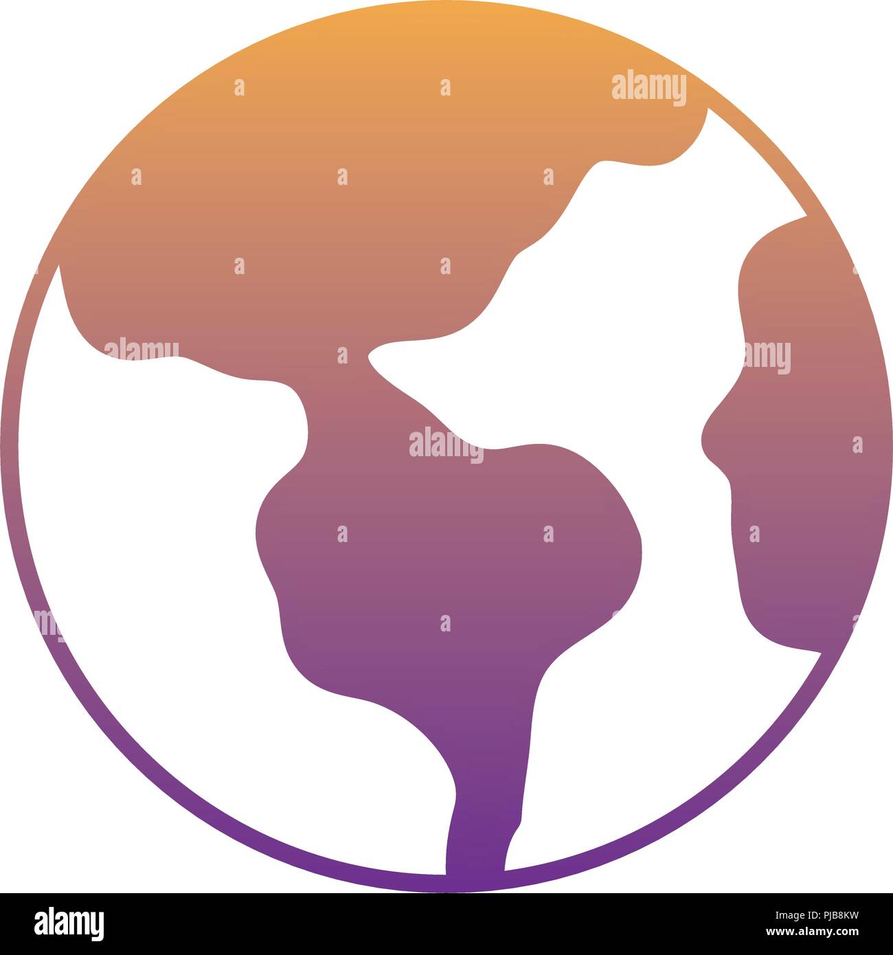 earth planet icon over white background, vector illustration Stock ...