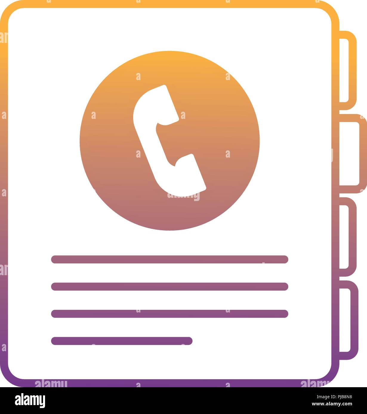 phone book icon over white background, vector illustration Stock Vector ...