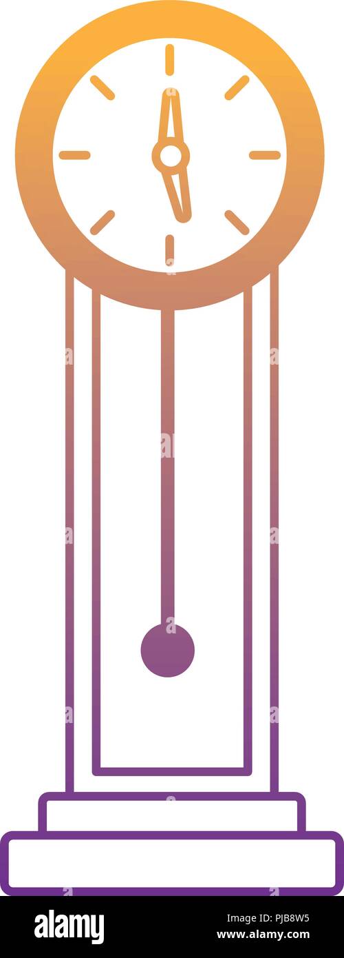 antique clock icon over white background, vector illustration Stock ...