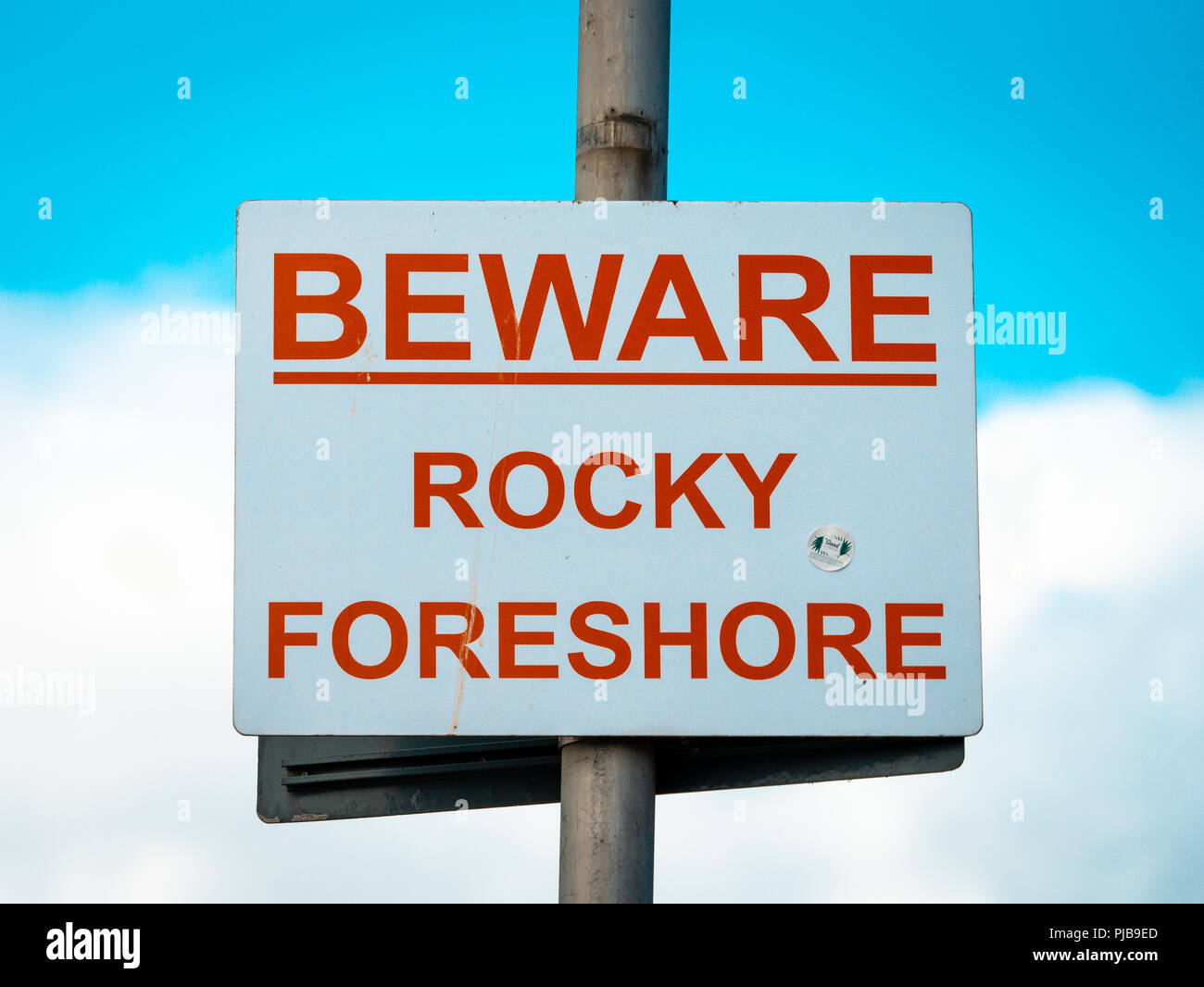 Harbour danger warning sign hi-res stock photography and images - Alamy