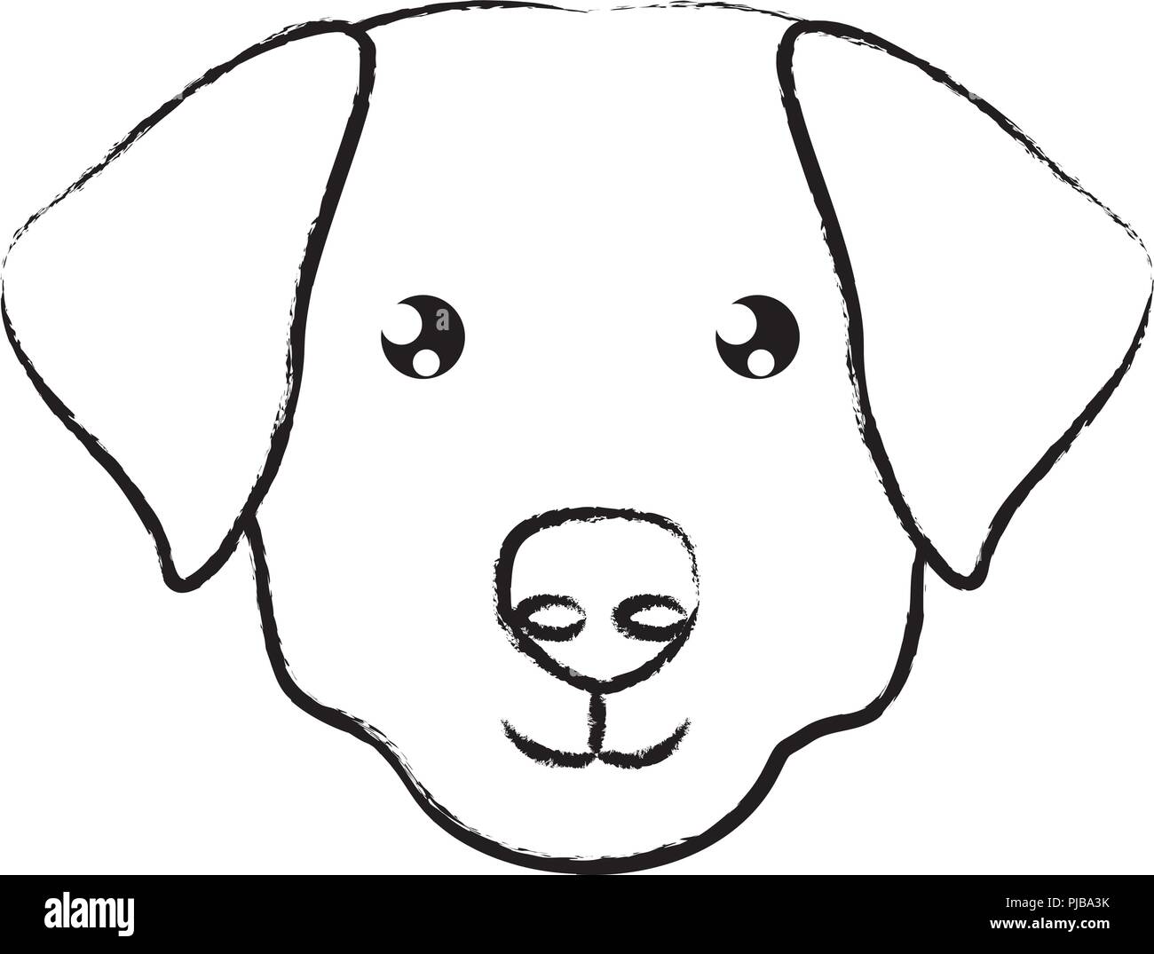 cute labrador icon over white background, vector illustration Stock ...