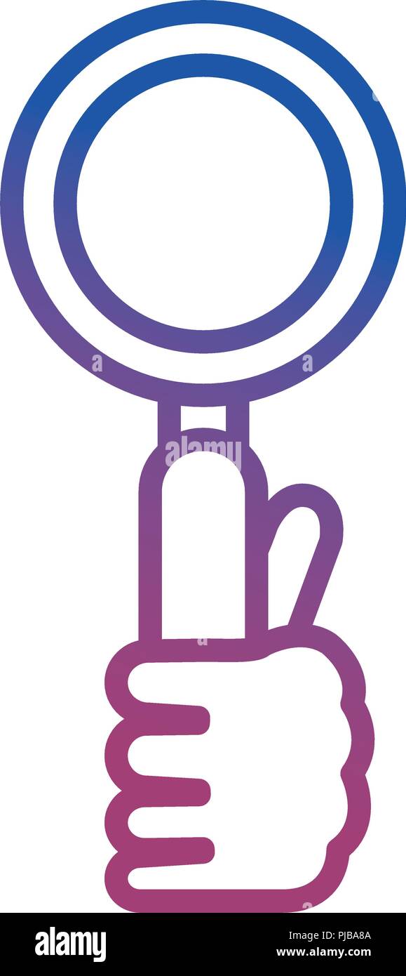 hand with search magnifying glass vector illustration design Stock ...