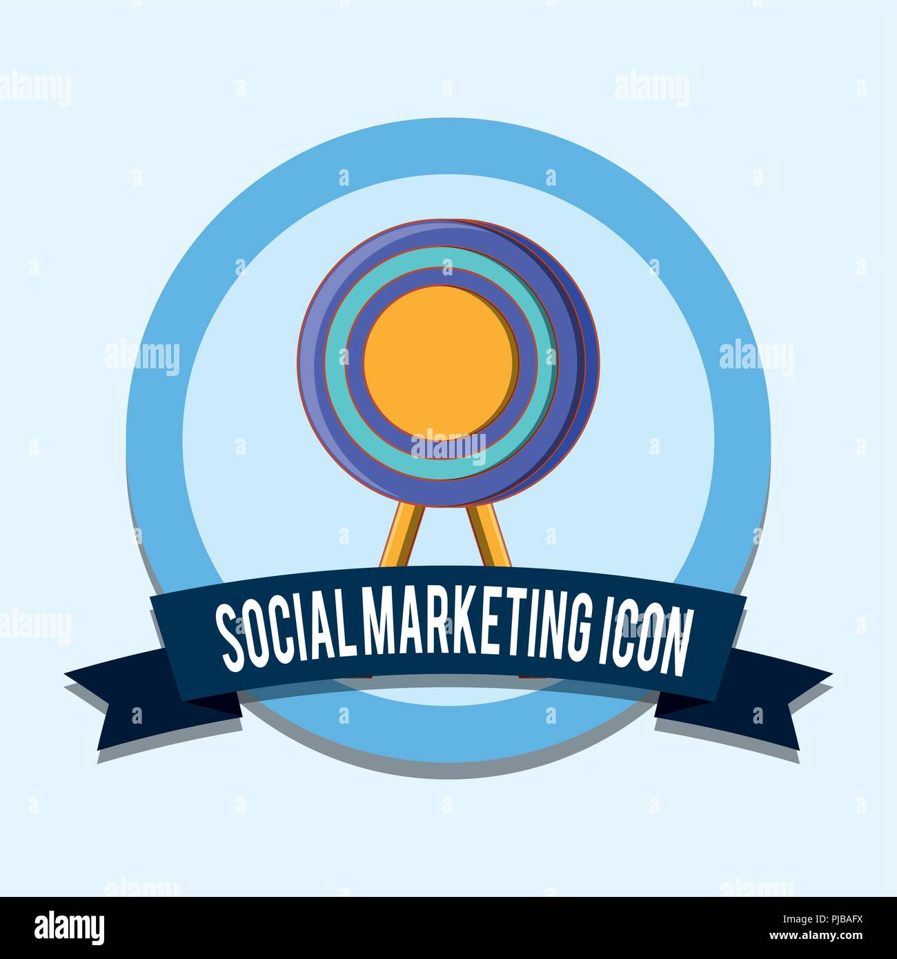 target social marketing icon emblem vector illustration Stock Vector ...