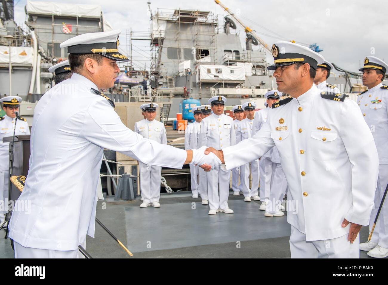PEARL HARBOR (July 1, 2018) Lt. Cmdr. Jorge Chang, the new executive ...