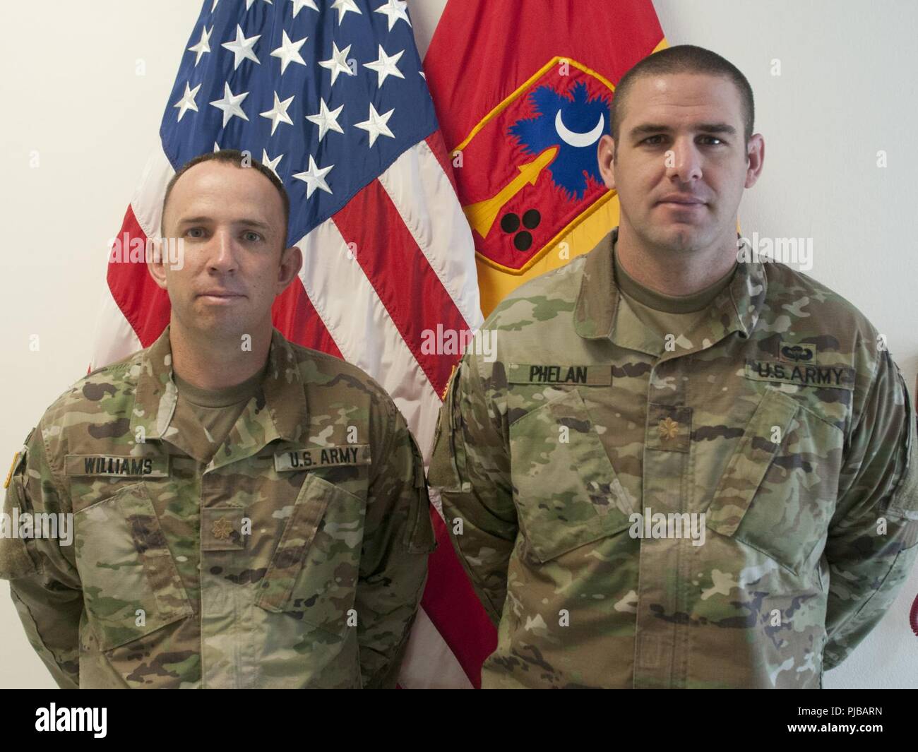 Maj. Keith Phelan and Maj. Adam Williams, 678th ADA BDE, South Carolina ...