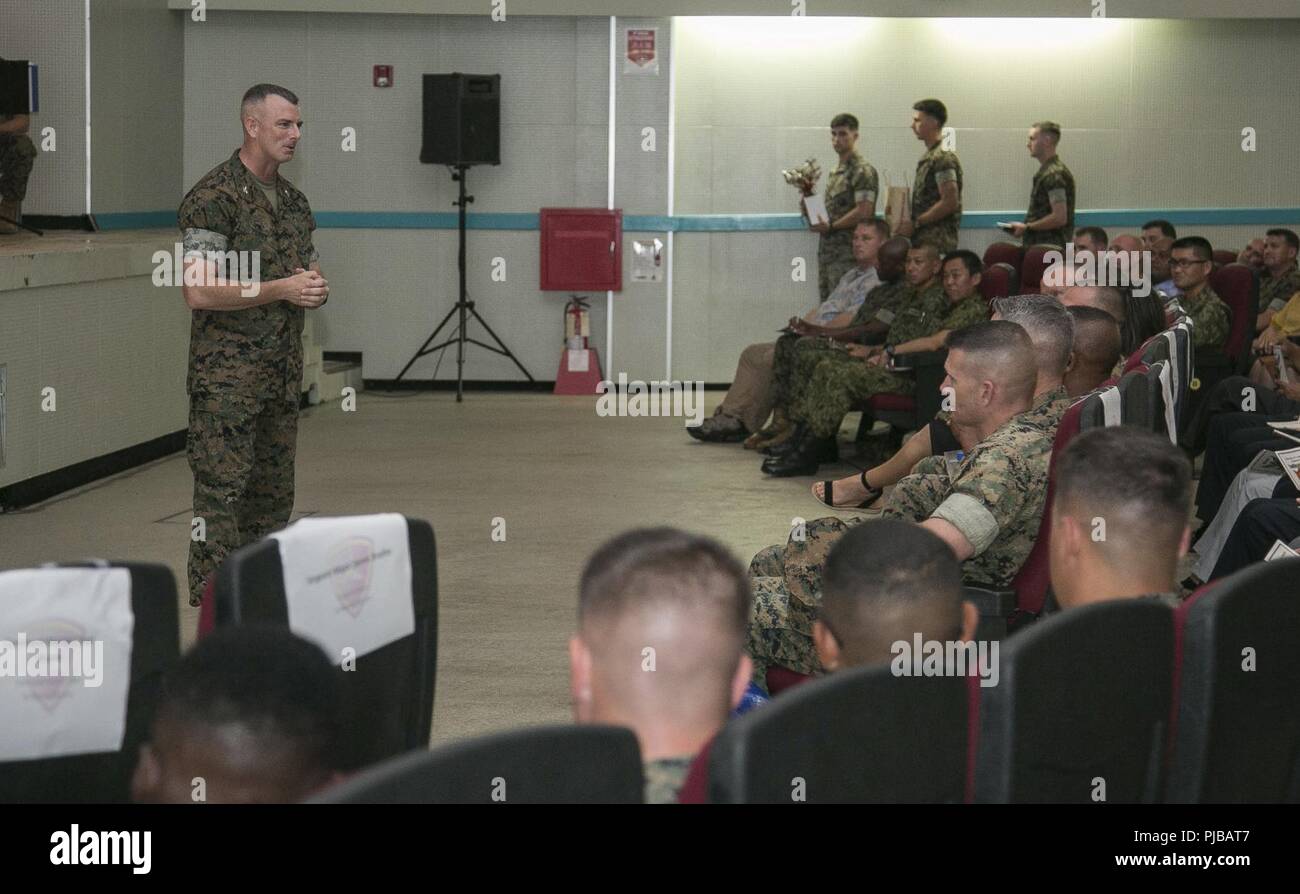 Col. Jason Perry, the commanding officer of 4th Marine Regiment, 3rd ...
