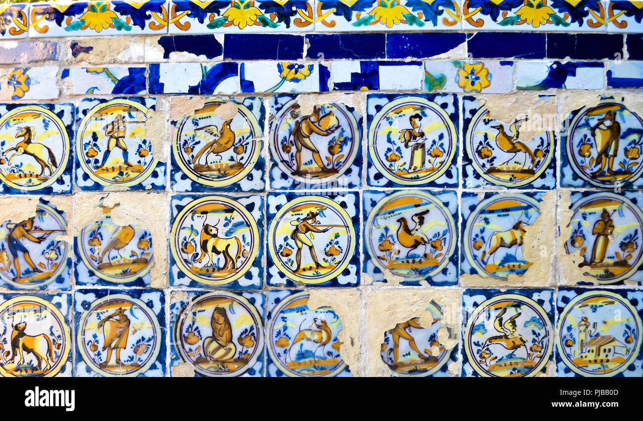 Seville alcazar ceramic tiles hi-res stock photography and images - Alamy