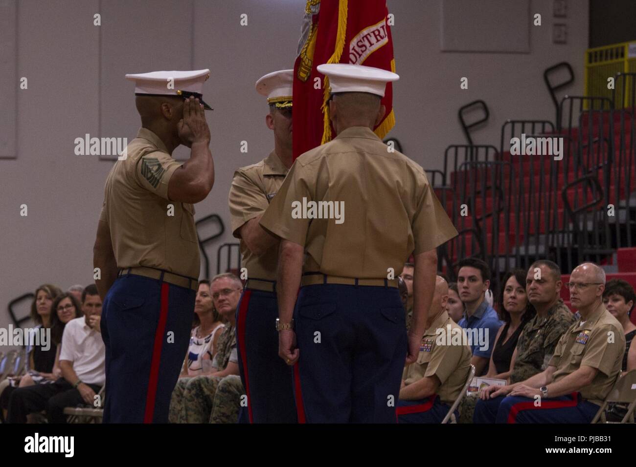 Sgt. Maj. Cortez L. Brown, the sergeant major for 6th Marine Corps ...