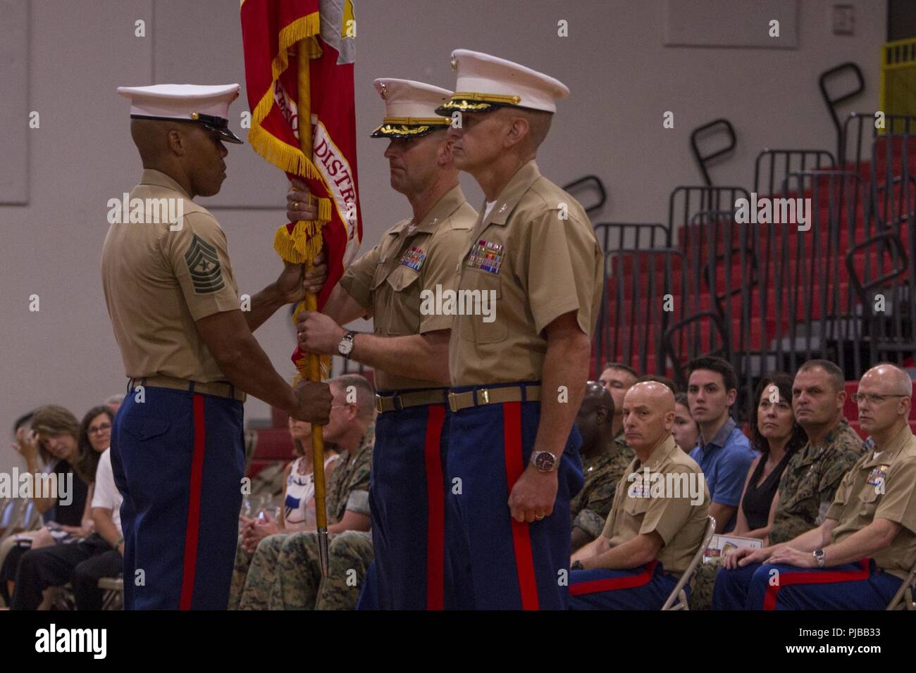 Sgt. Maj. Cortez L. Brown, the sergeant major for 6th Marine Corps ...