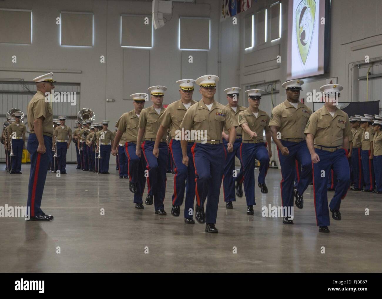 U.S. Marines with 6th Marine Corps District (MCD), participate in the ...